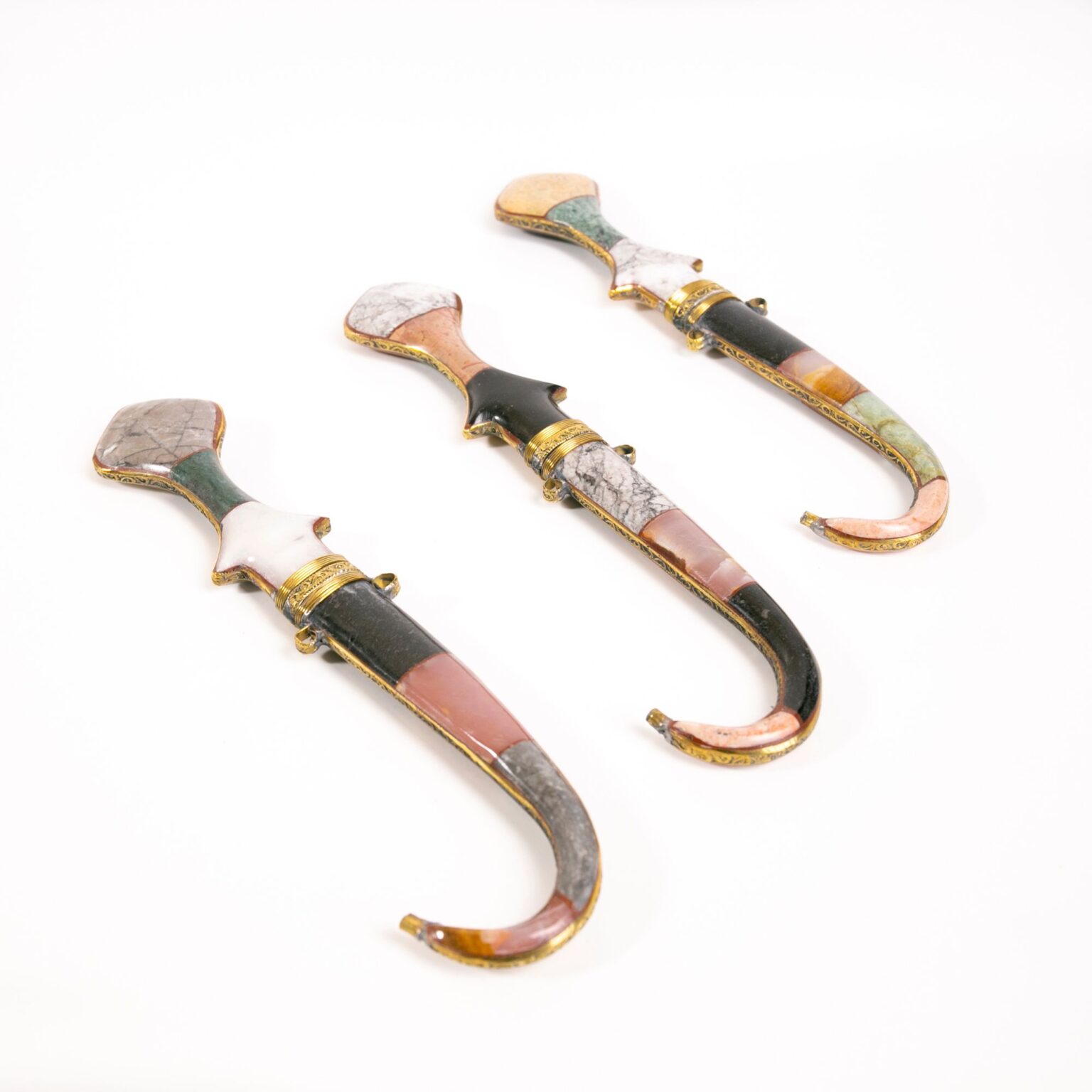 Antique Moroccan Dagger Hard Stone Curved Blade Koummya Dagger - SAHARA45