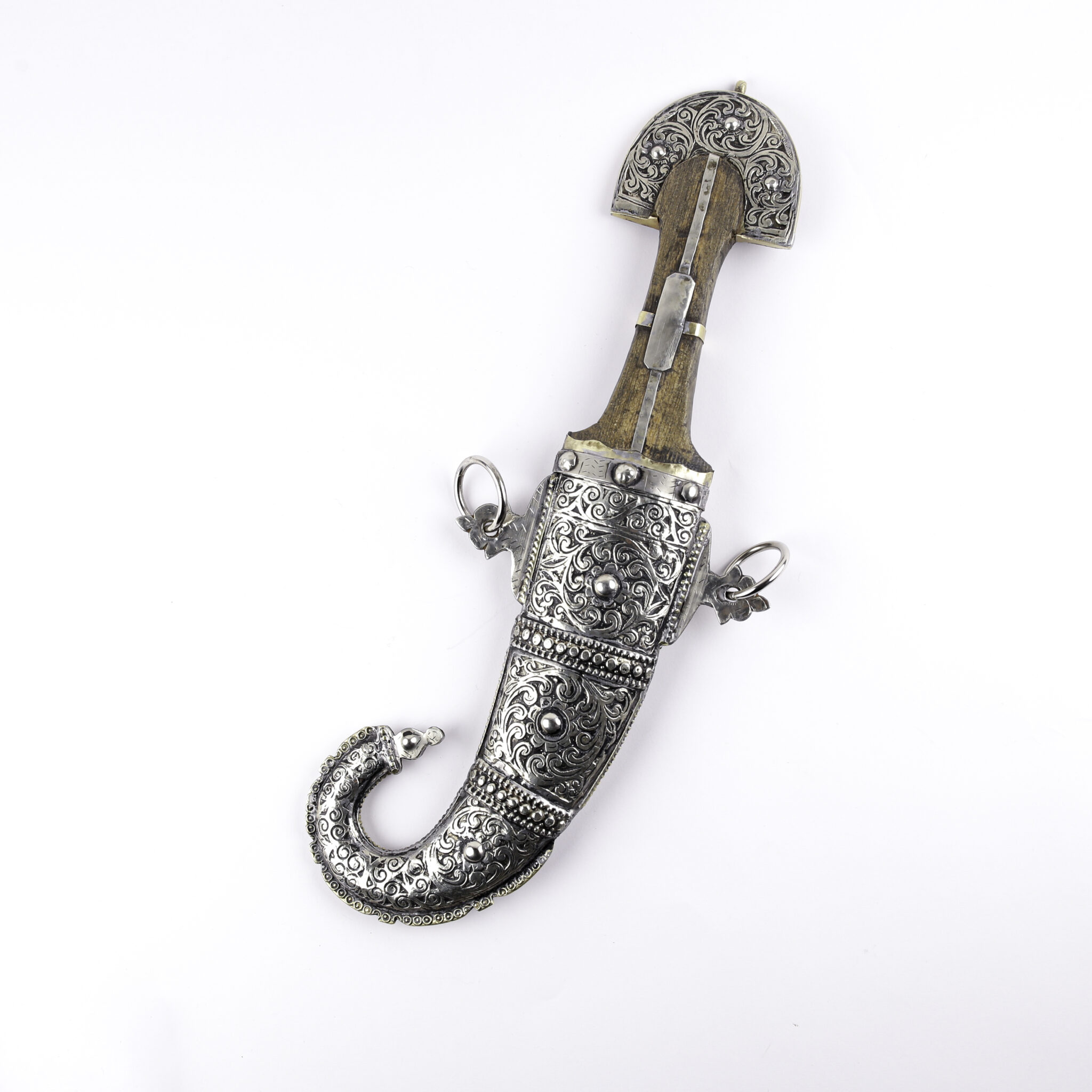 Antique Moroccan Dagger Hard Stone Curved Blade Koummya Dagger - SAHARA45